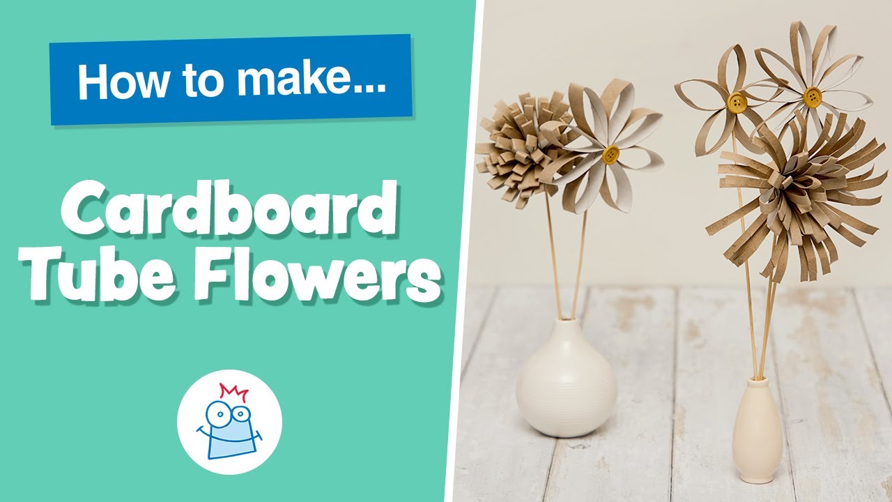 How To Make Cardboard Tube Flowers | Baker Ross - YouTube