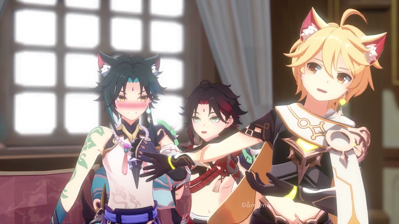 【Genshin Impact MMD】super cute tsundere Xiaomeow | Xiao x Aether - YouTube