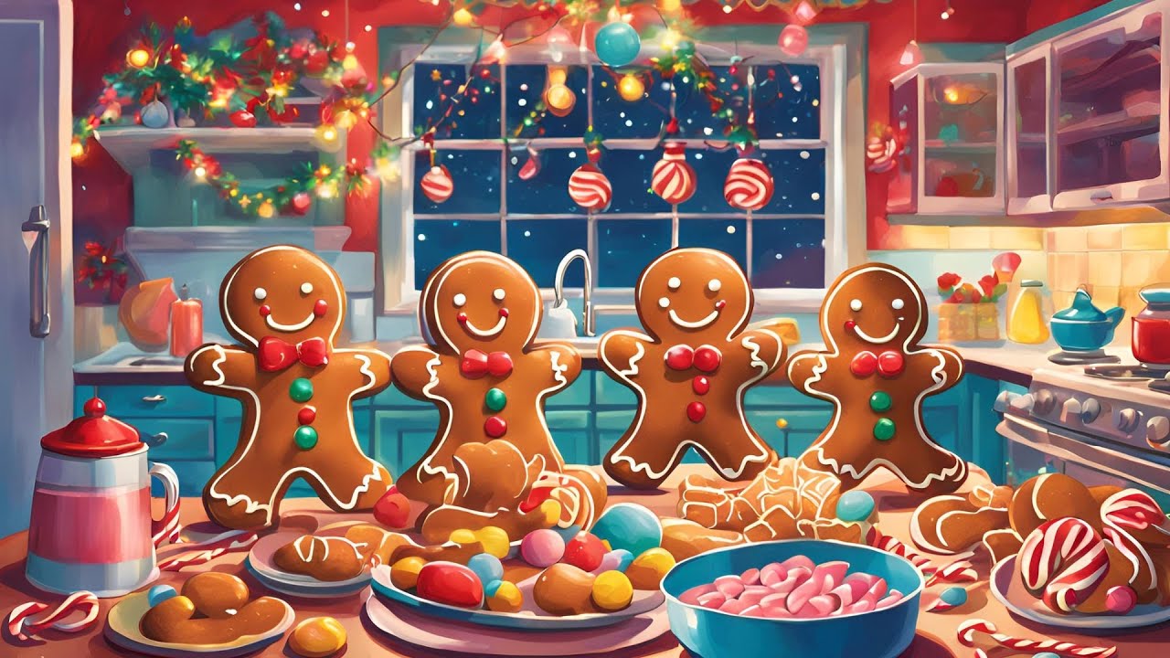 Gingerbread Wonderland | 1-Hour Christmas TV Wallpaper with Gingerbread ...