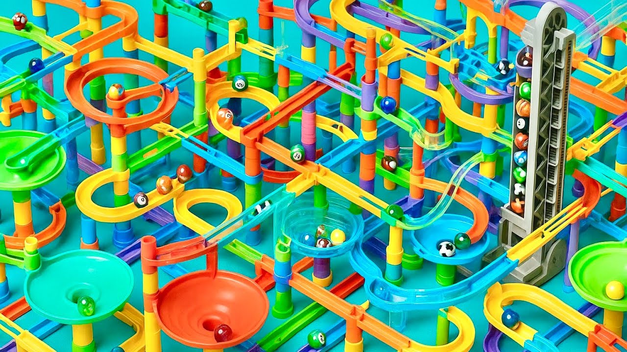 Marble Run Visual ASMR: Marble Magic Race ASMR Rollercoaster - YouTube