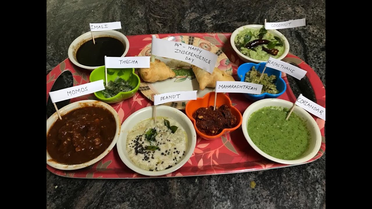 8 Different Chutney Recipes By Richa - YouTube