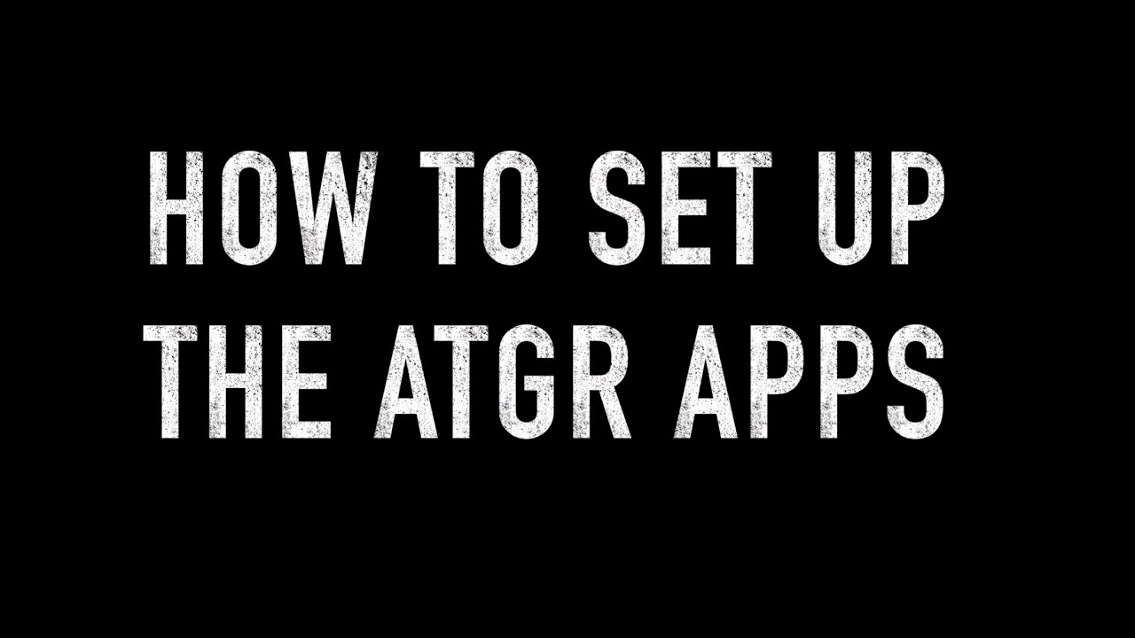 Setting up ATGR apps on MacOS - YouTube