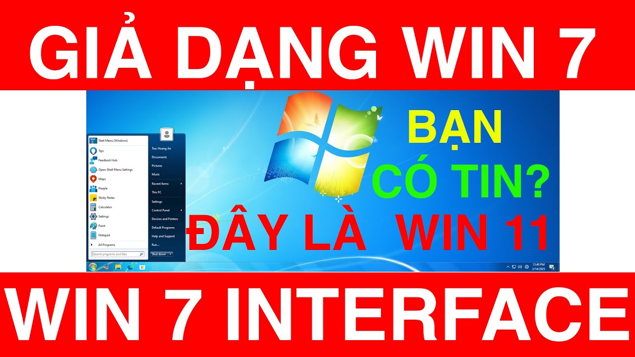 Biến Windows 11 Thành Giao Diện Windows 7 | How to change Windows 11 ...