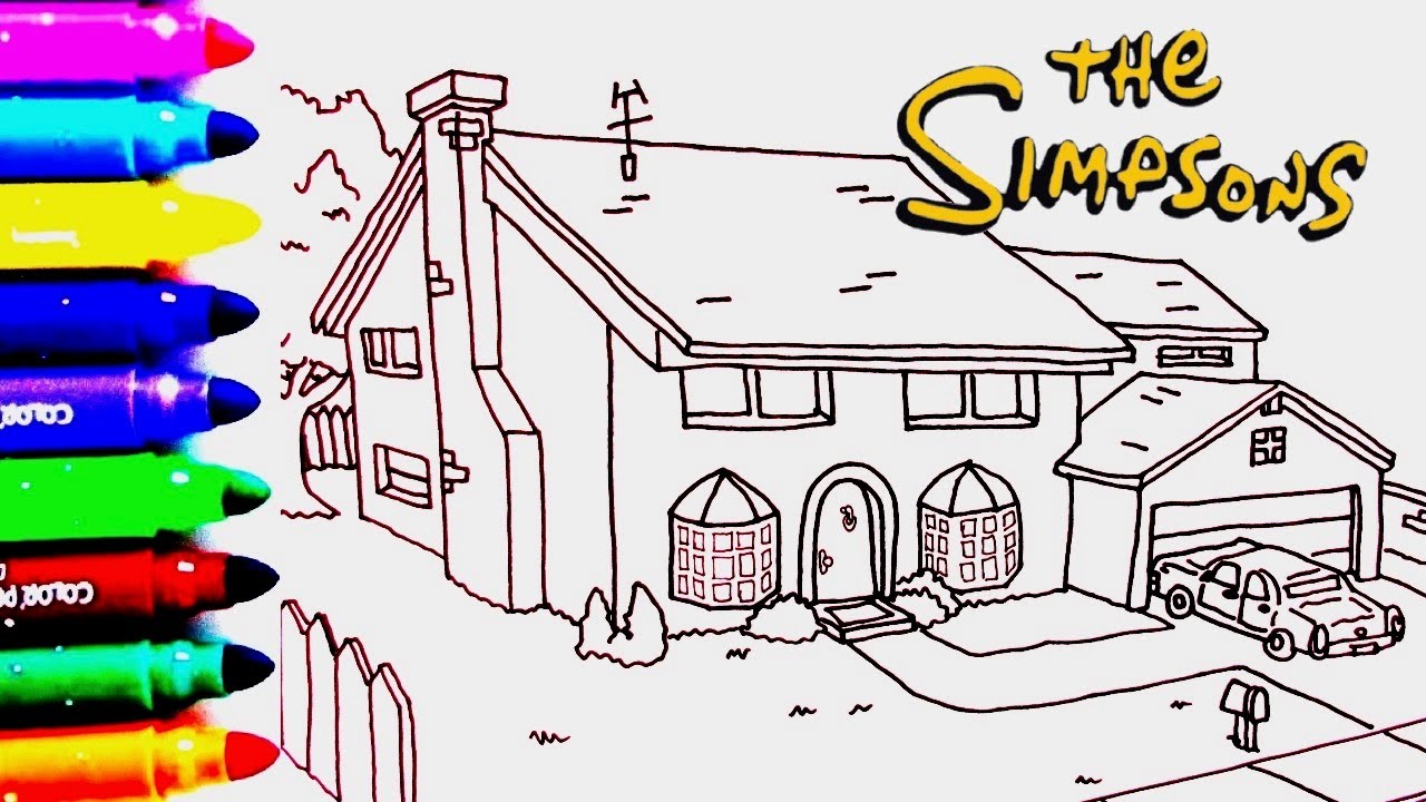 Dibujamos y Coloreamos la casa de los Simpsons - YouTube