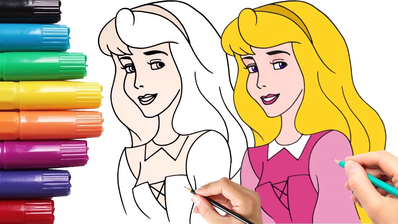 How to Draw Sleeping Beauty - Step by Step Video - YouTube