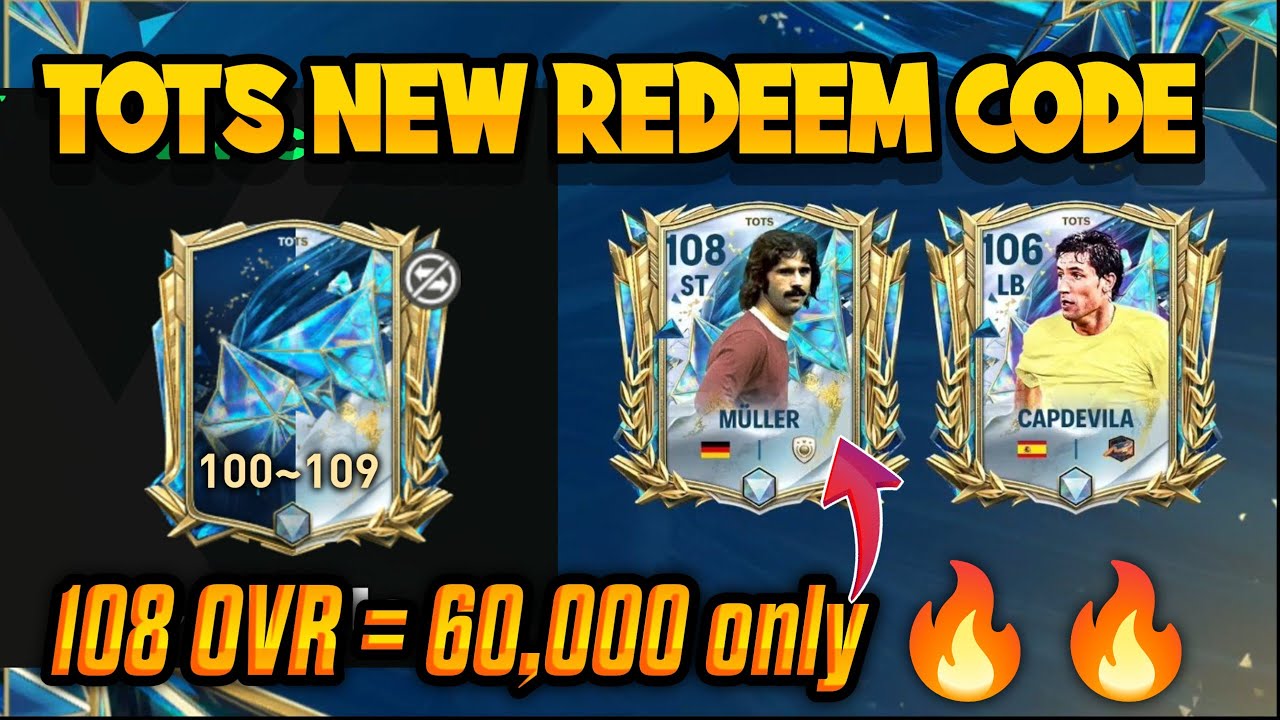 🎁TOTS REDEEM CODE 🎁|| 108 OVR LEAGUE PLAYER COST🤑 60,000 LEAGUE TOKENS ...