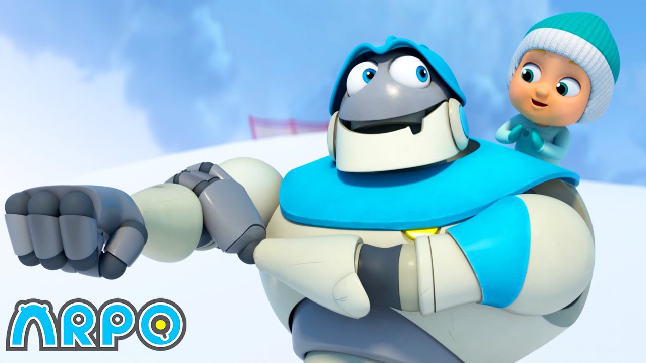 Snowboarding Disaster! Stay Safe in the Snow! | ARPO the Robot | Funny ...