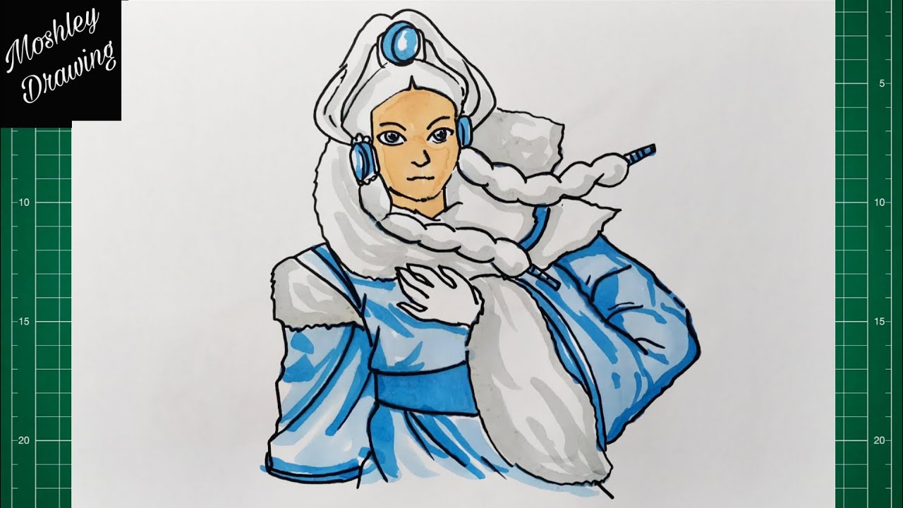 How to Draw Princess Yue from Avatar The Last Airbender - YouTube