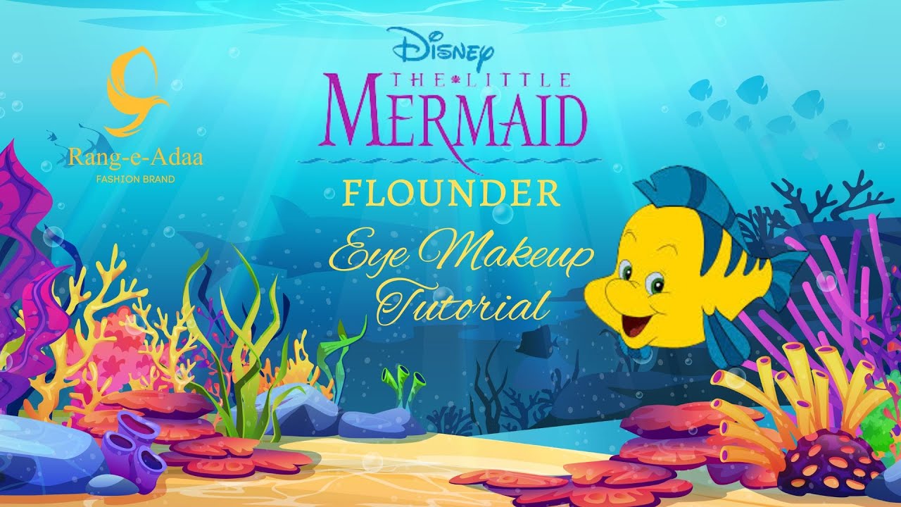 Flounder Fish | The Little Mermaid Disney | Eye Makeup Tutorial - YouTube