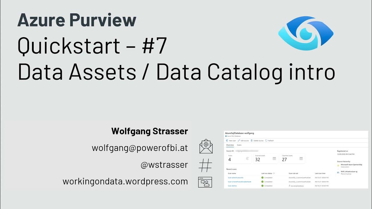Azure Purview Quickstart #7 - Data Assets and Catalog Intro - YouTube