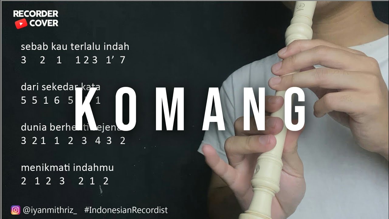 NOT ANGKA KOMANG - RECORDER COVER TUTORIAL - YouTube