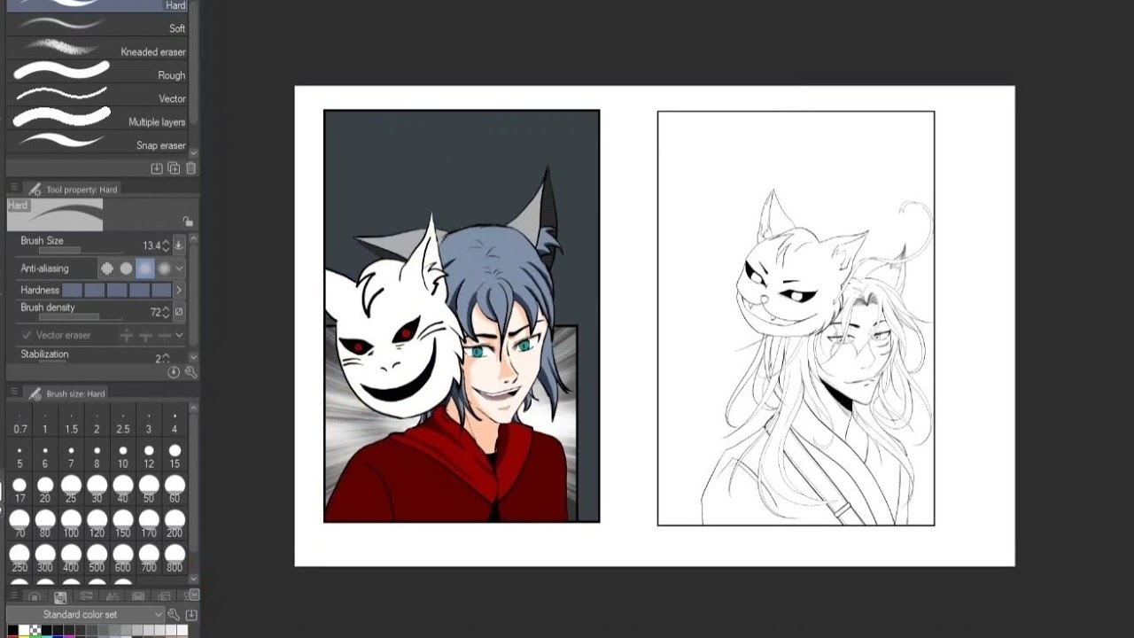 Redrawing My Old Art // Digital Speed Draw #1 - YouTube