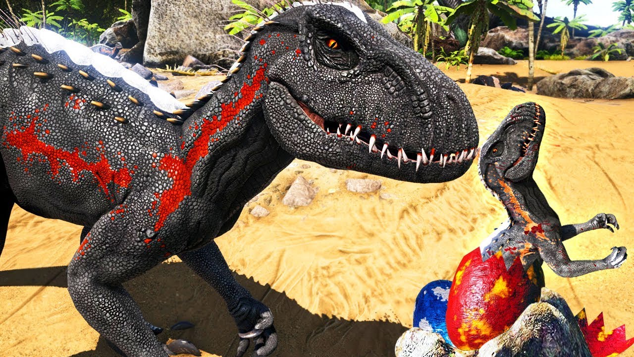 NOVO INDORAPTOR: Protegendo Os Filhotes! Família Indoraptor!! Casal ...