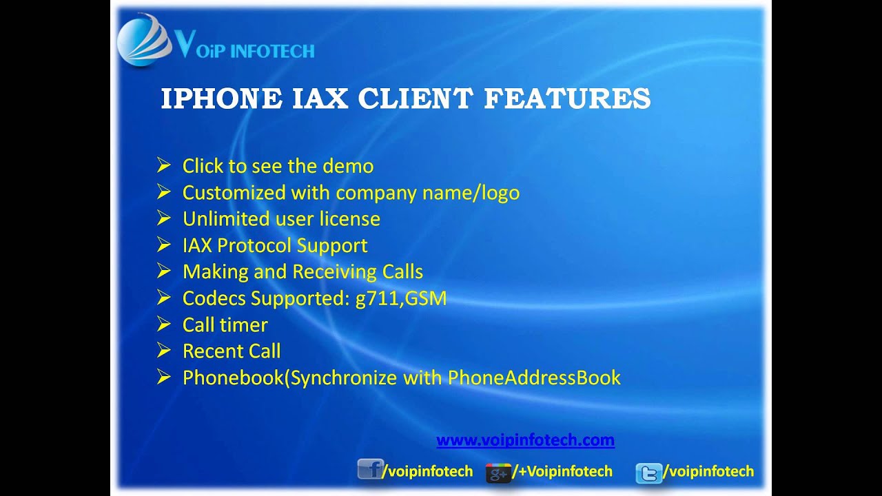IPHONE IAX CLIENT - YouTube