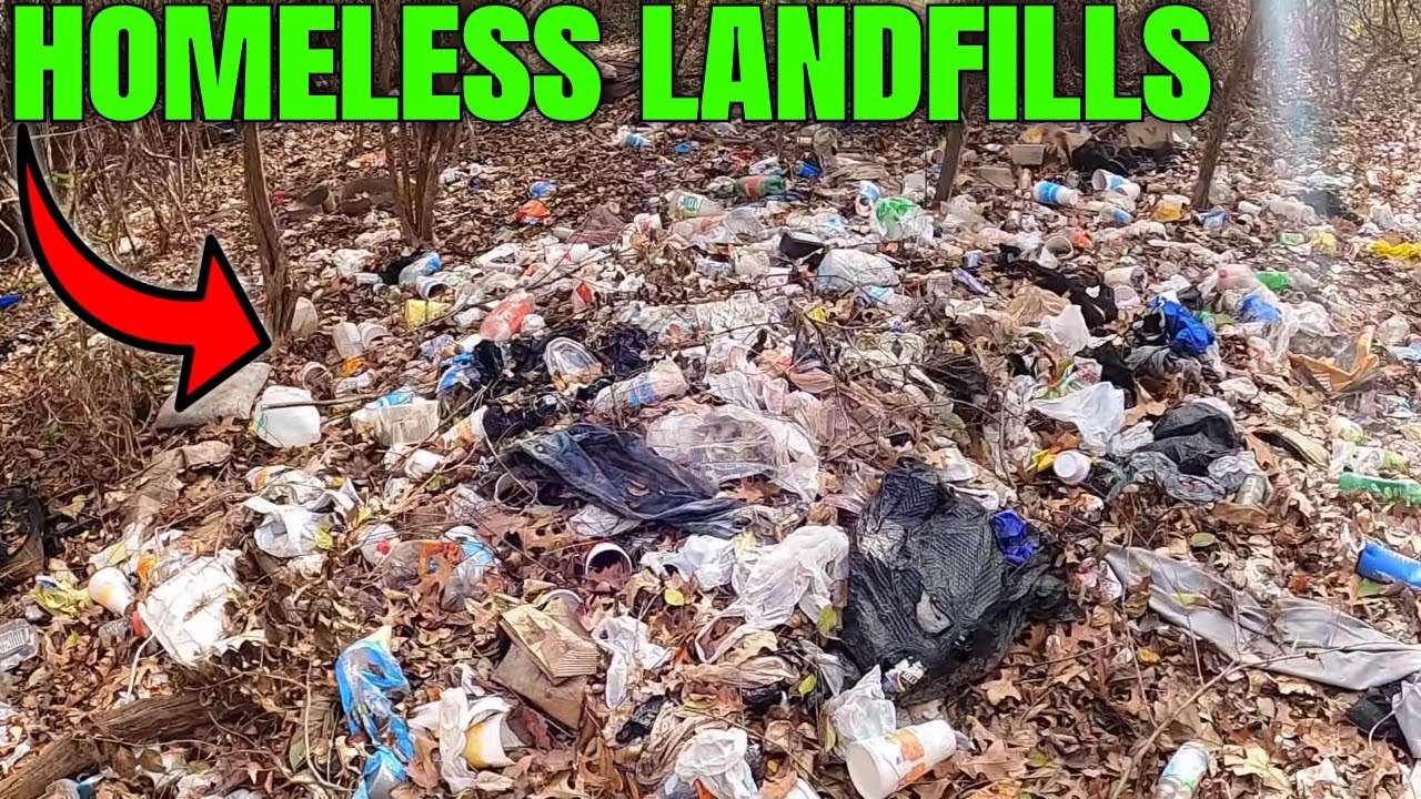 Found MASSIVE Homeless Forest Castle Scavenging their Landfills - YouTube