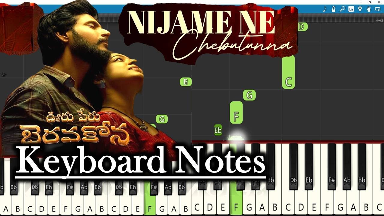 Nijame Ne Chebuthunna Song Keyboard Notes | Shekar Chandra | Sid Sriram ...