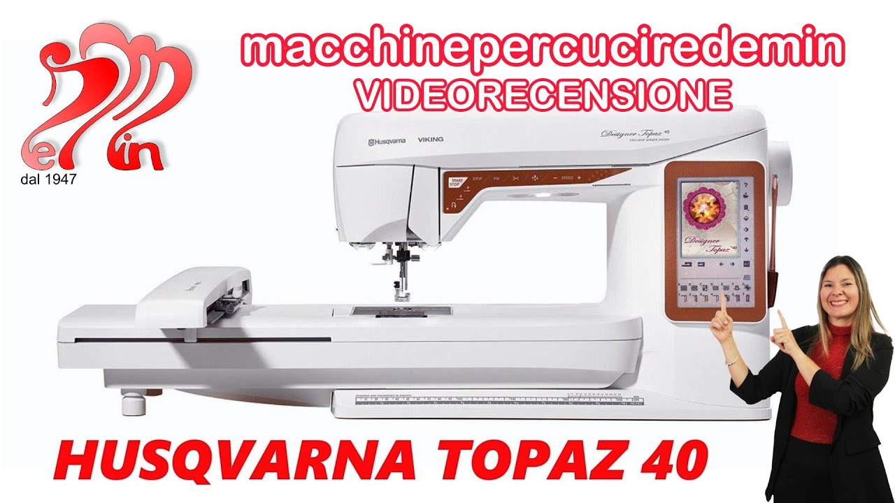 Husqvarna Viking Topaz 40 videorecensione macchinepercuciredemin - YouTube