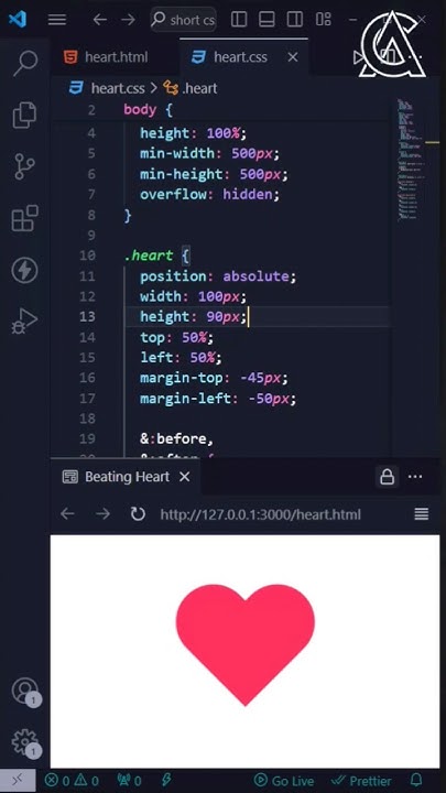 Beating heart animation by html and css - YouTube