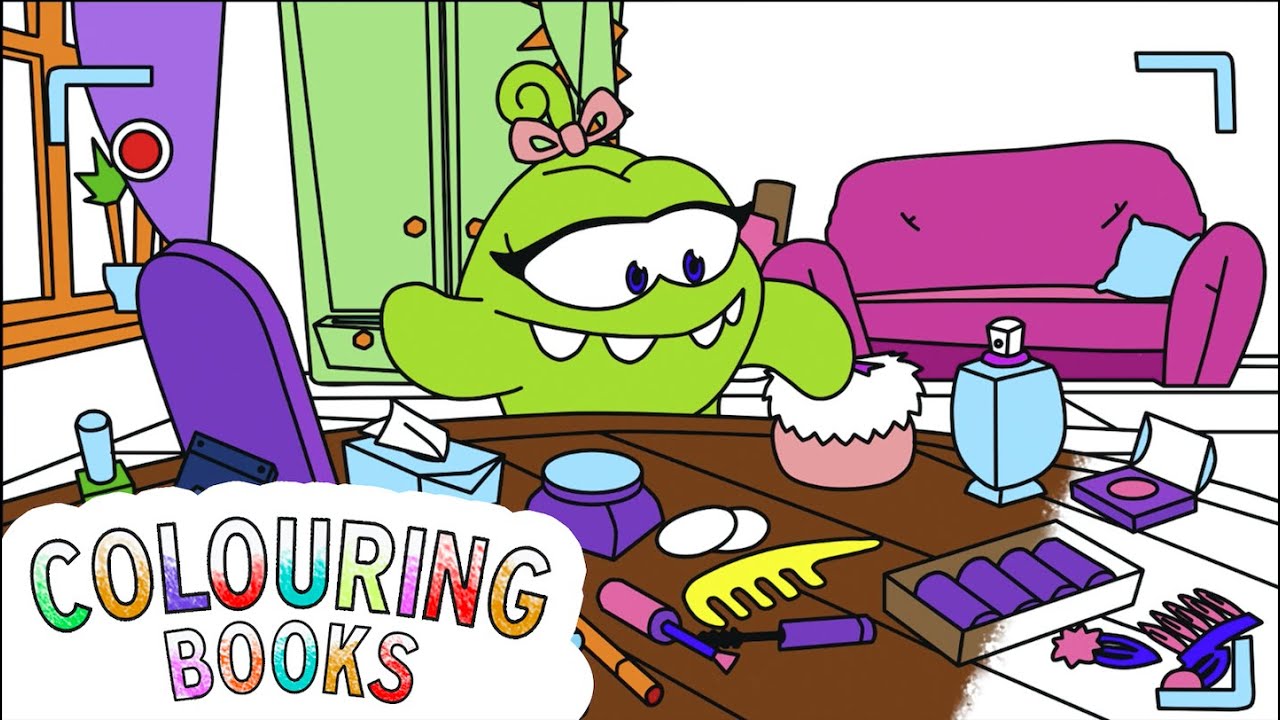 Learning Colors with Om Nom - Coloring Books - YouTube