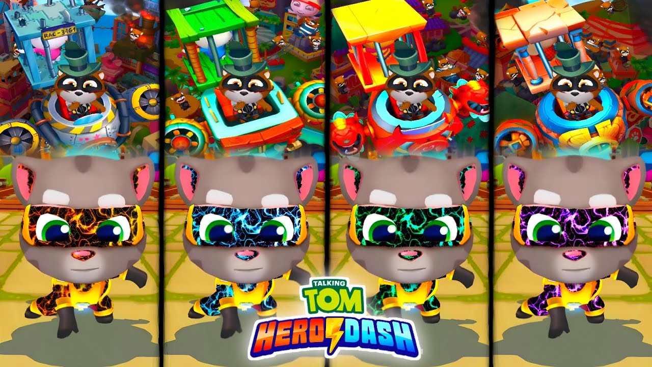 Talking Tom Hero Dash : Black Suit & Lighting Colour Texture Suit's The ...