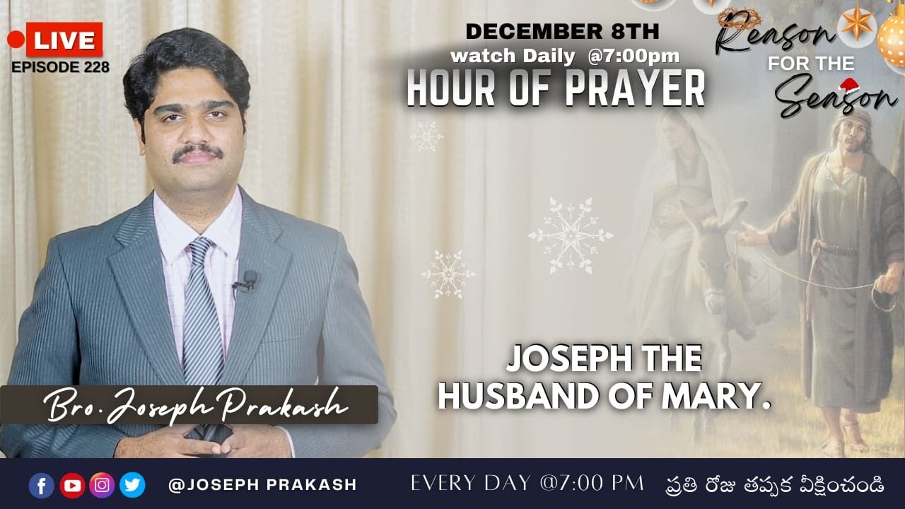 Hour Of Prayer | N Joseph Prakash | 08 Dec 2021 - YouTube
