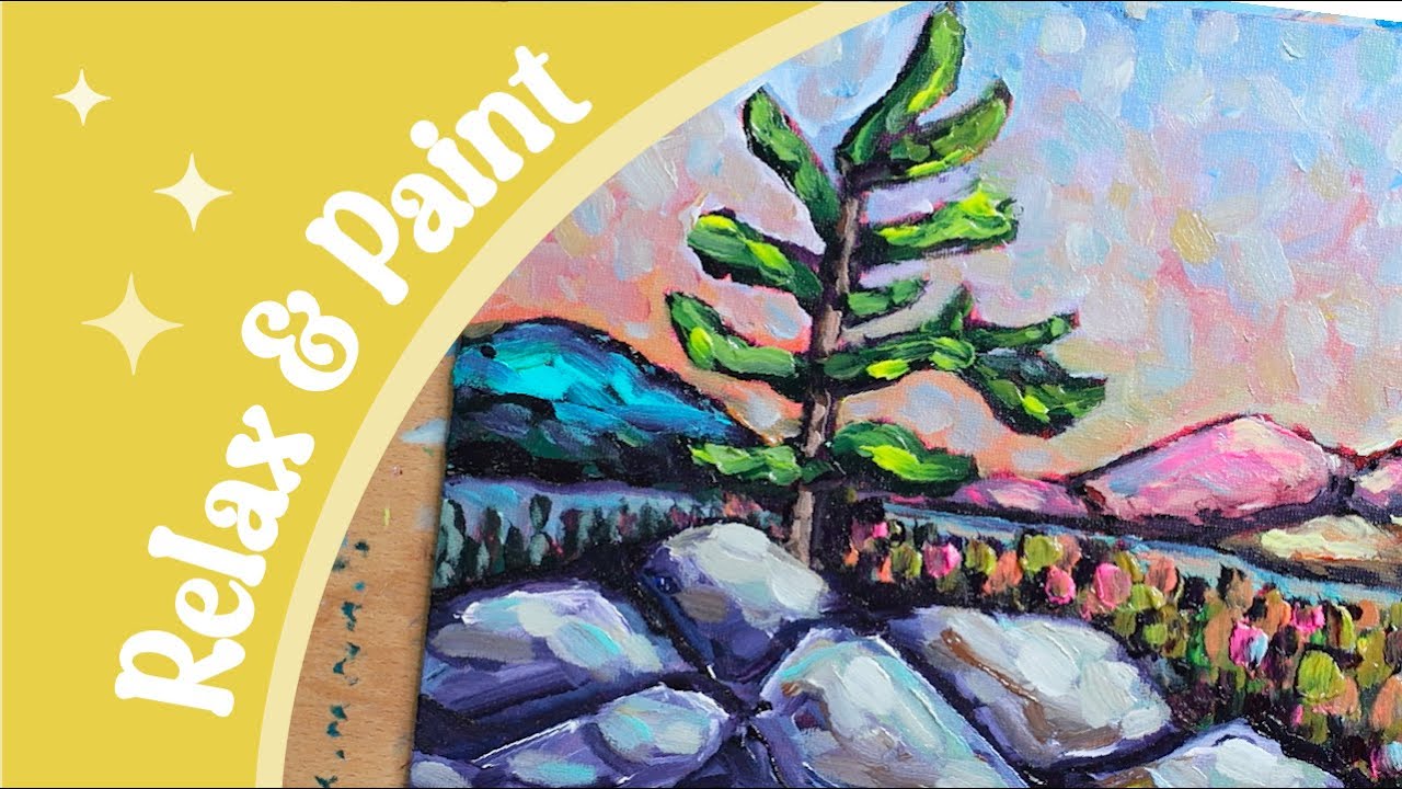 Sunset Tree Painting Tutorial | Killarney Painting | Acrylic Painting ...