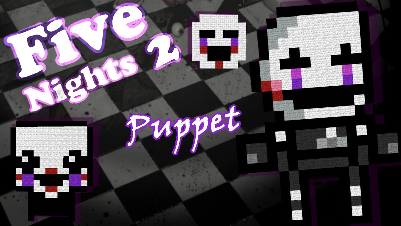 Minecraft pixel art: Puppet (five nights at freddy's) español - YouTube