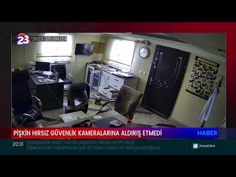 PİŞKİN HIRSIZ GÜVENLİK KAMERALARINA ALDIRIŞ ETMEDİ