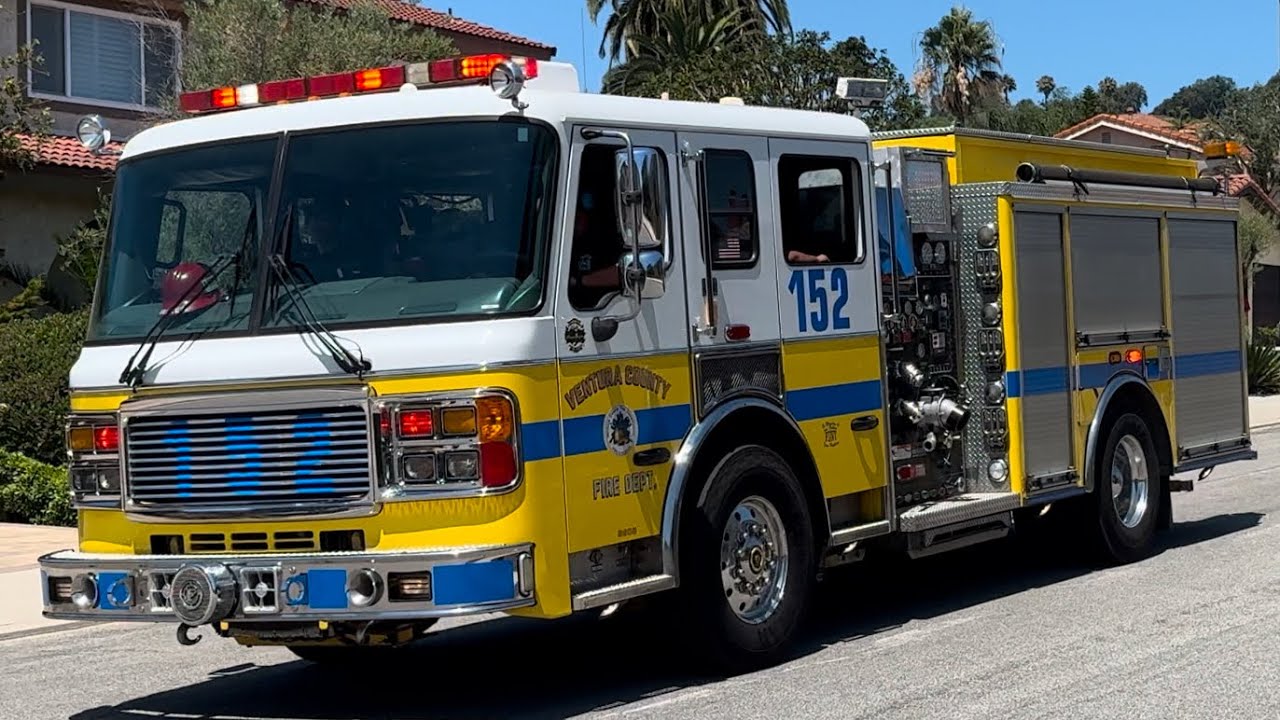 Ventura County Fire Department Engine 152 ( E152 ) Clearing from a ...