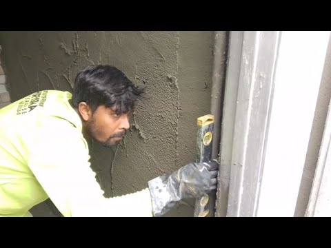 plaster construction work - YouTube