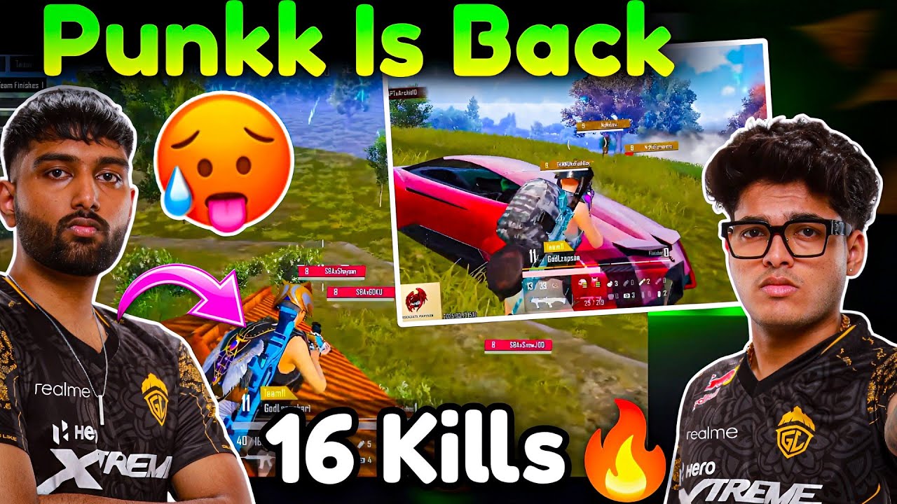 Punkk Is Back🔥 GodLike Full Aggressive Push🥵 16 Kills Total - YouTube