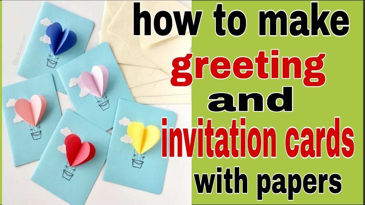 How to make invitation cards and greeting cards - YouTube