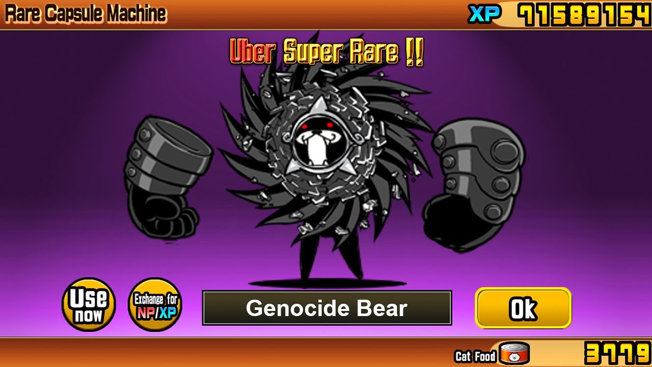 The Battle Cats - Uber Genocide Bear (UNIT) - YouTube