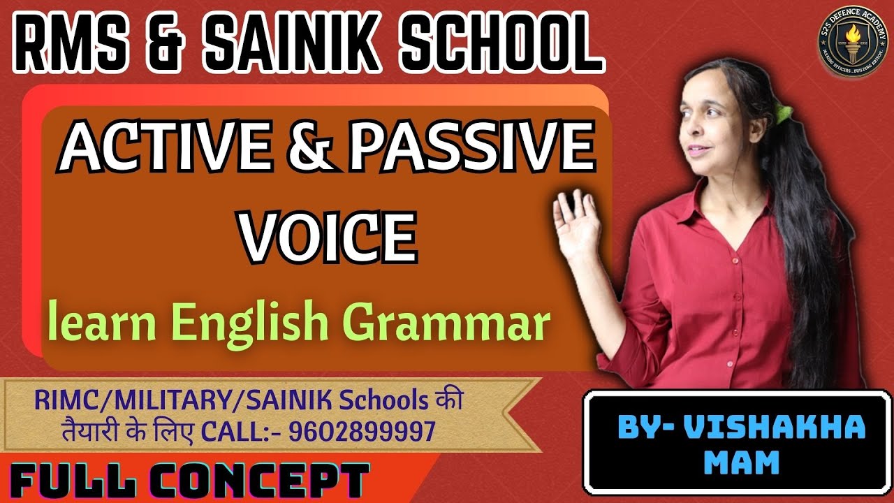ENGLISH #8 Active & Passive Voice | MILITARY SCHOOL & SAINIK SCHOOL # ...