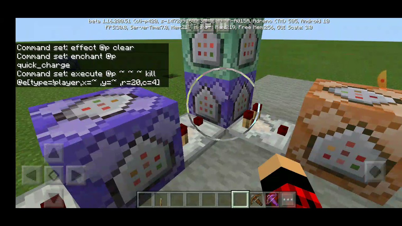 minecraft how to make gun command block no mod no addon - YouTube