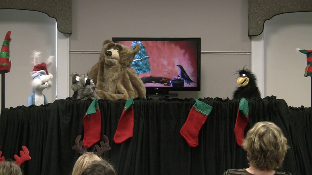 Bear Stays Up For Christmas Puppet Show - YouTube