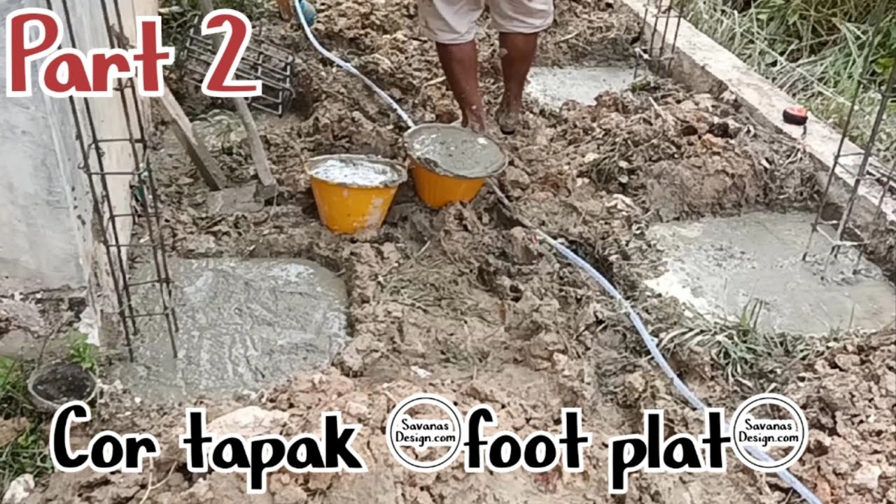 Cor foot plat untuk pondasi tower air dan dapur - YouTube