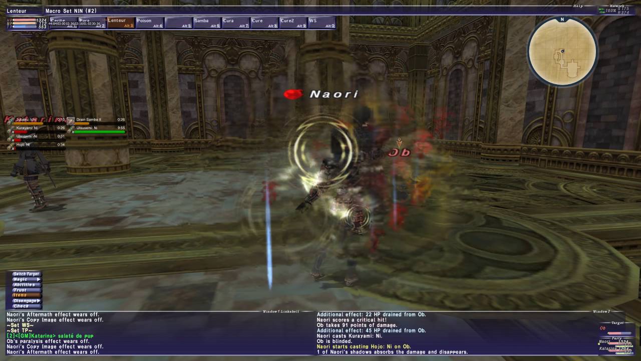 FFXI NIN 75 Solo Ob ZNM T1 private server Normandia HD 1080p 60fps ...