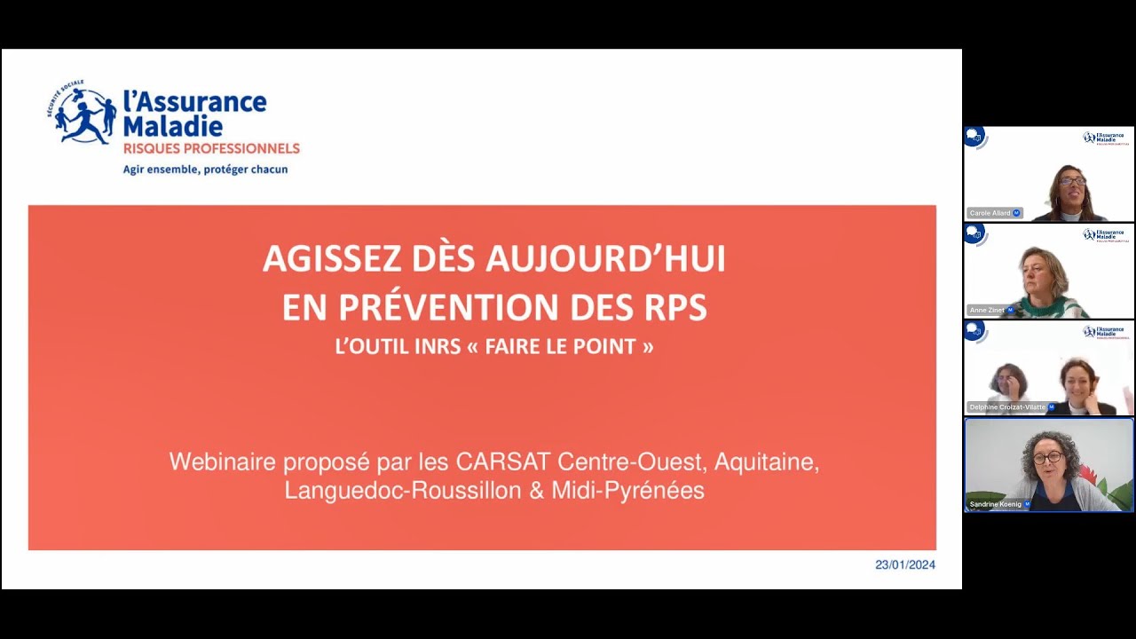 Webinaire "Agissez aujourd'hui en prévention des RPS avec l'outil ...