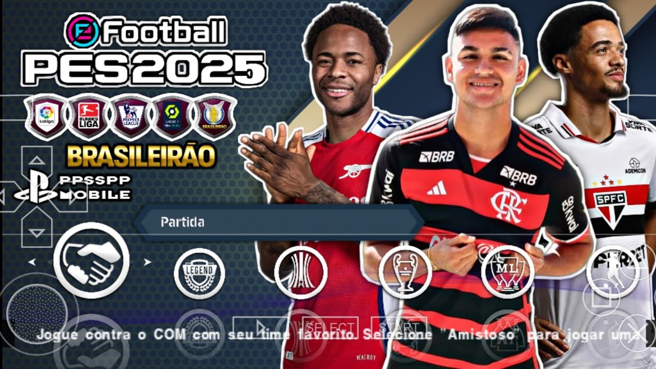 NOVO EFOOTBALL PES 2025 PPSSPP TODOS OS TIMES ATUALIZADOS LINK DIRETO ...