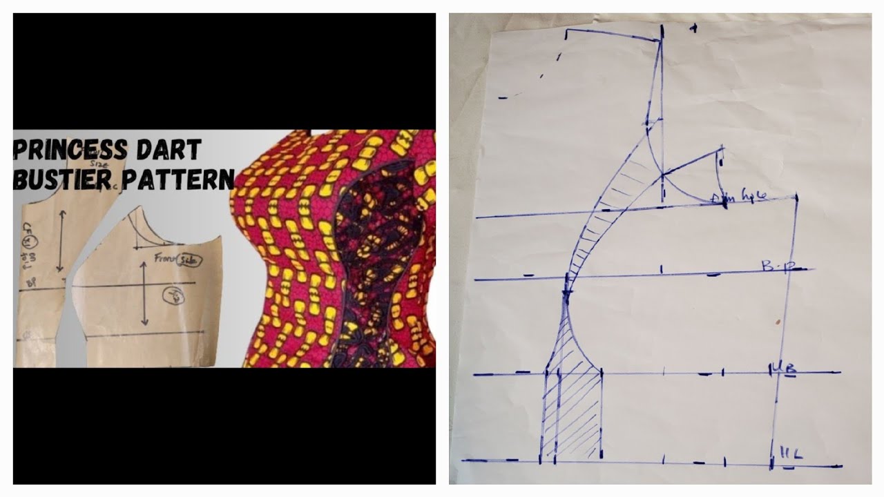 PRINCESS DART BUSTIER ||Pattern Drafting #viralvideo - YouTube