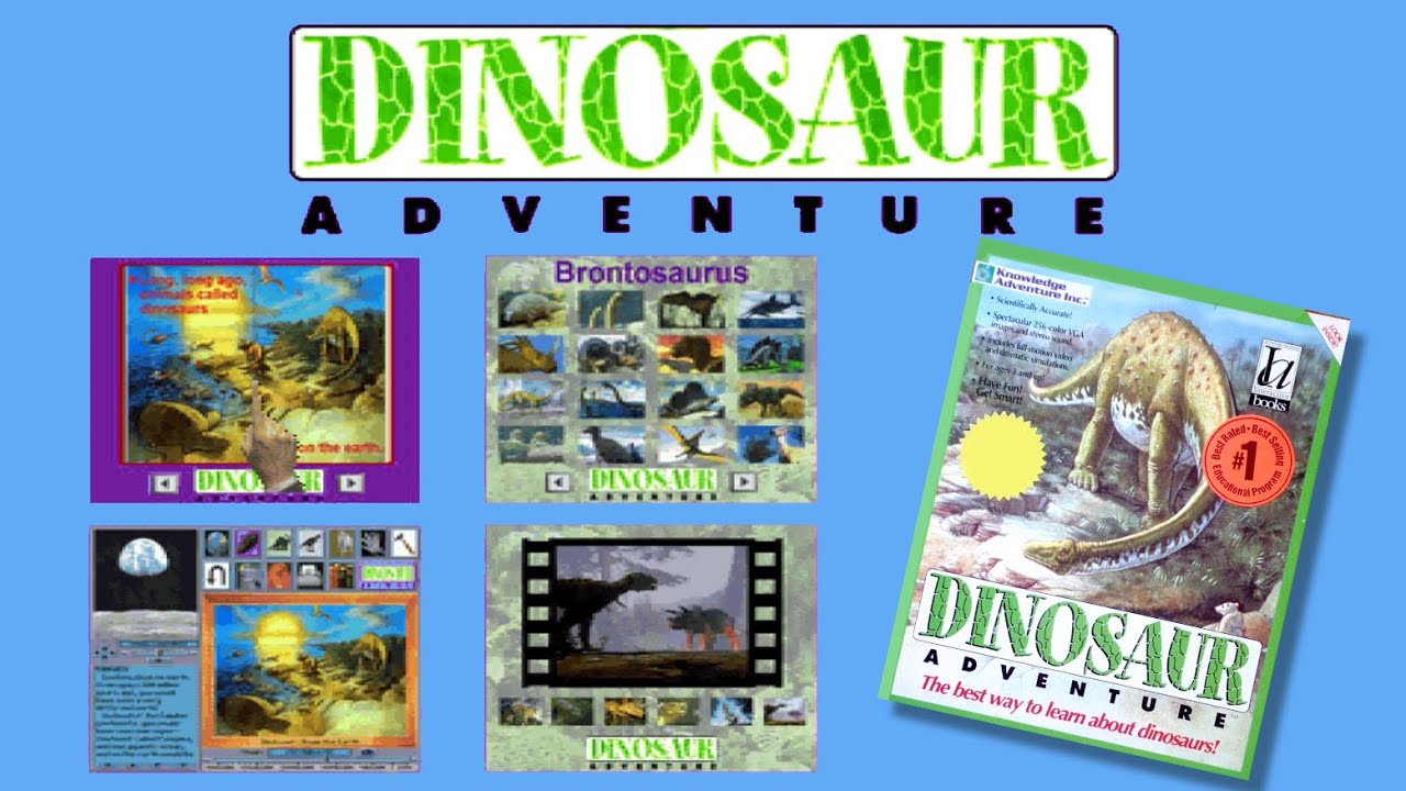 Vintage DOS - Dinosaur Adventure (1993) Soundblaster Version - YouTube