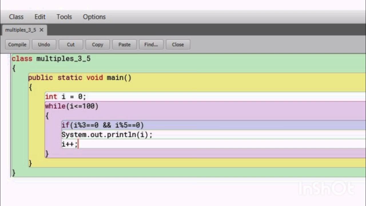WAP to print multiples of 3 and 5 between 0 to 100 using while loop - YouTube