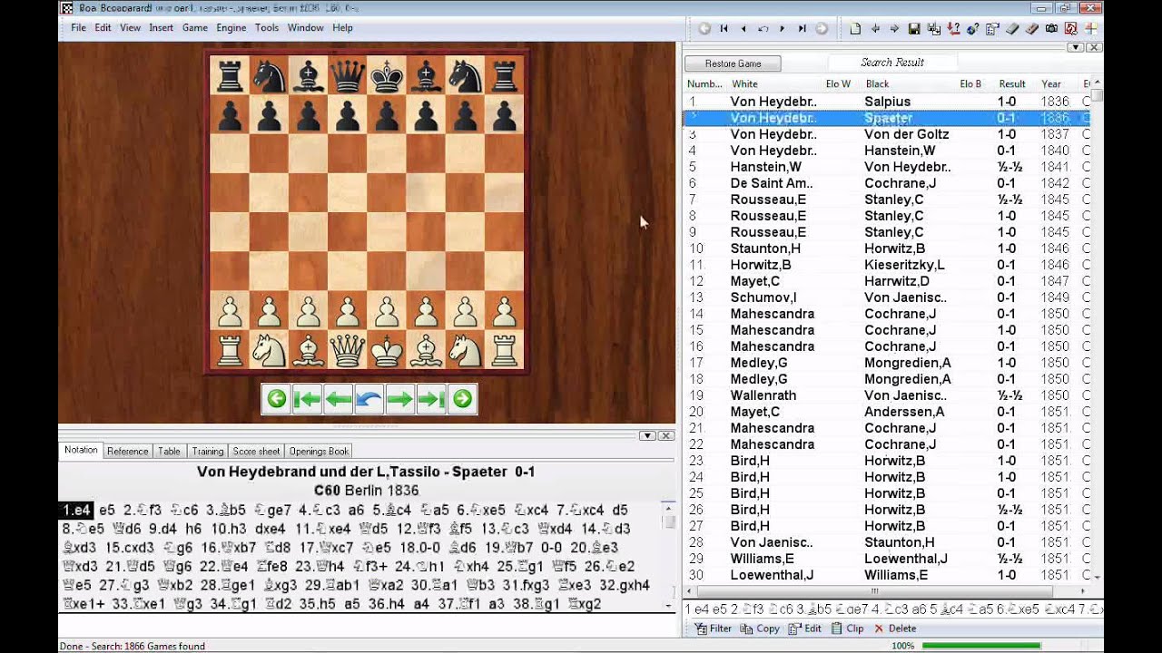 ChessBase Light 2009 - game searches by ECO code and board position ...
