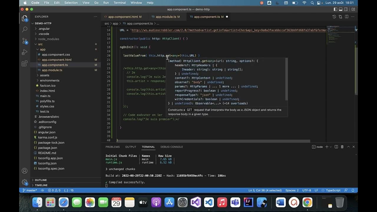 Utiliser async et await pour des requêtes HTTP en Angular - YouTube