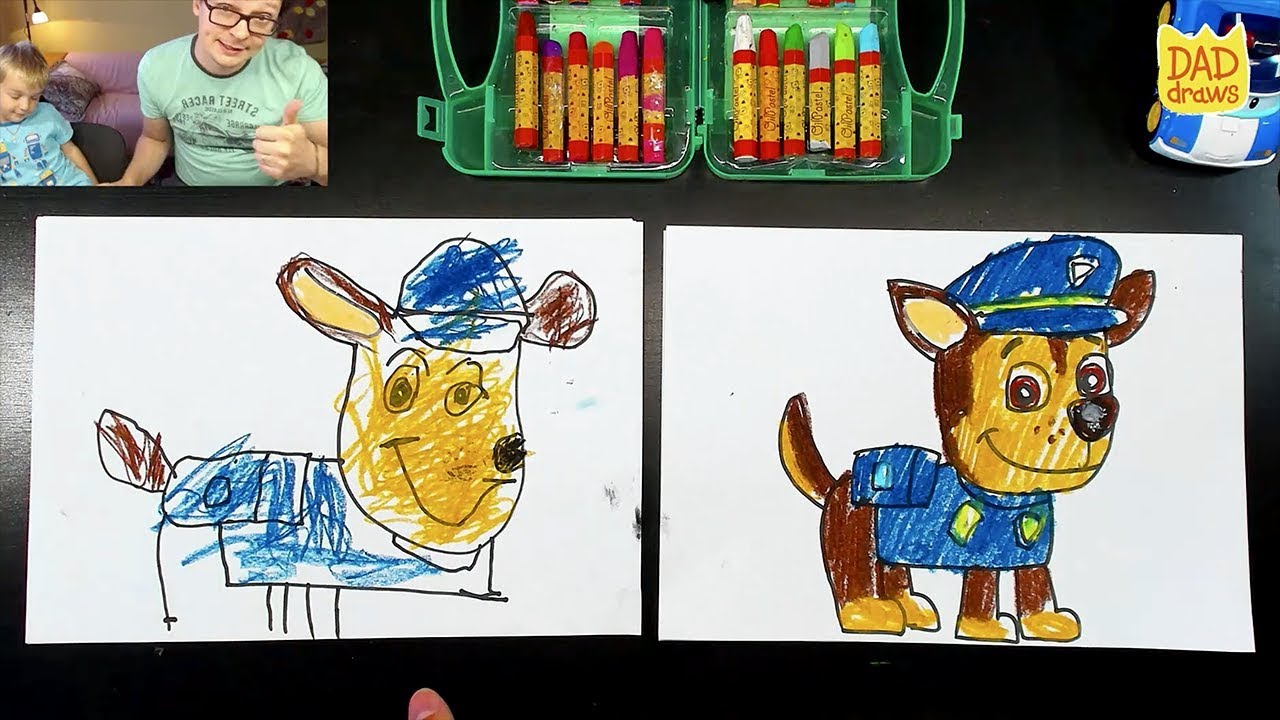 How to Draw Chase from Paw Patrol - YouTube