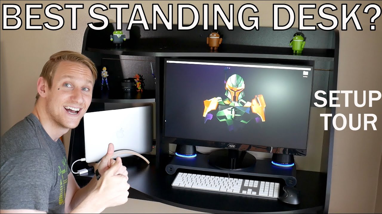 BEST STANDING DESK? Budget Standing Desk Setup Tour - YouTube