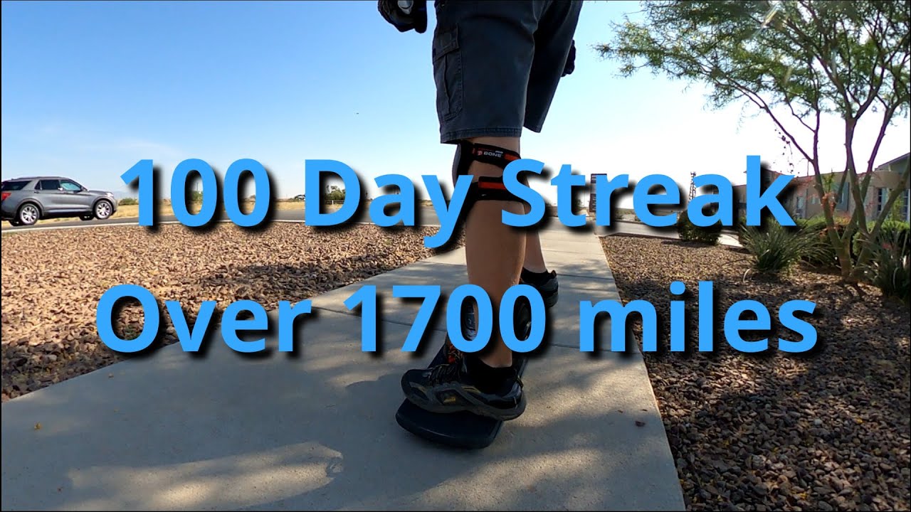 100 Day Streak and over 1700 miles - YouTube