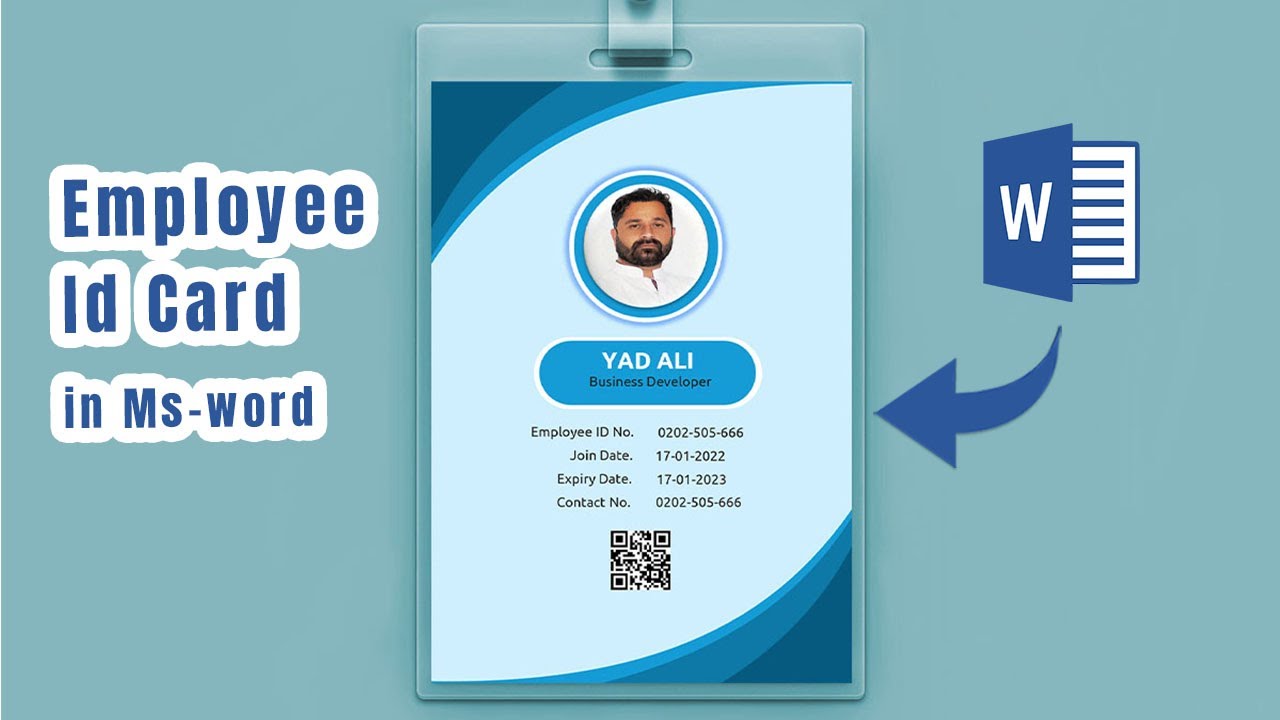 How to create Employee ID Card in Microsoft word || Staff Id Card in Ms ...