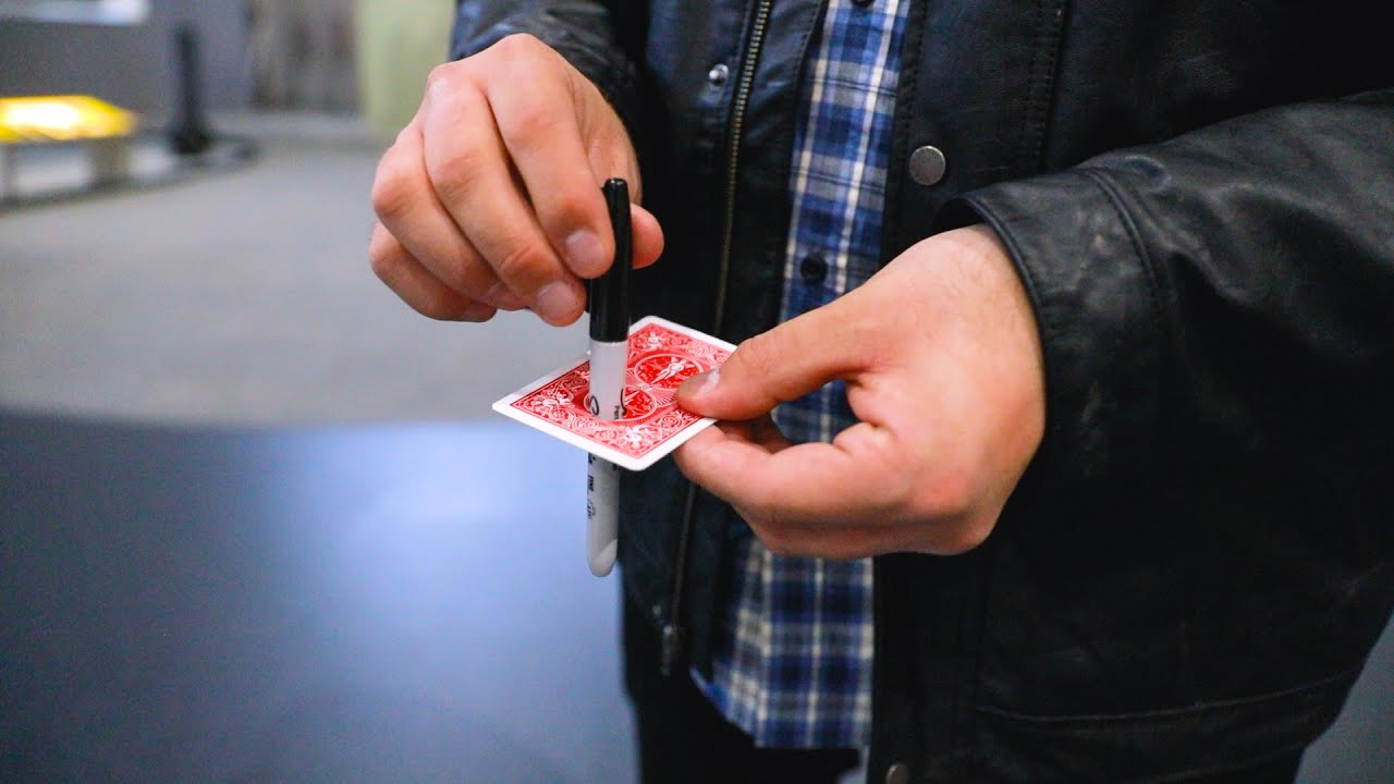 A Sharpie VISUALLY melts through a playing card - Kayser Magic - YouTube